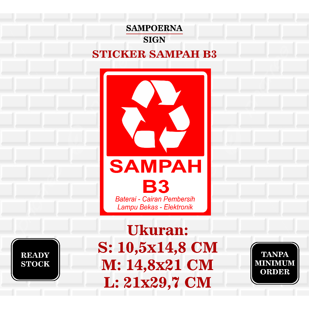 Sign b3 waste Sticker / Sign b3 waste Sticker / b3 waste Sticker ...