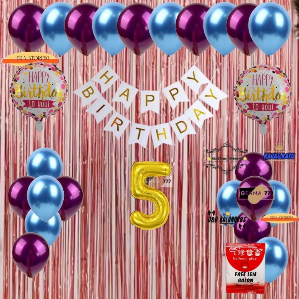 UNGU (20Pcs Balloons)children's Birthday Party Decorations Happy ...