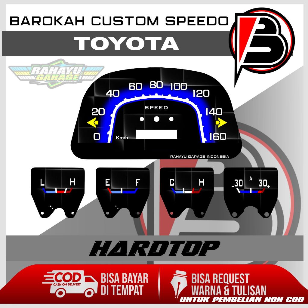Toyota HARDTOP CUSTOM SPEEDOMETER BOARD | Shopee Malaysia