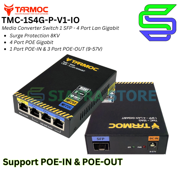 Tarmoc TMC-1S4G-P-V1-IO | Switch 4 Port Gigabit POE + 1 SFP FO | Switch ...