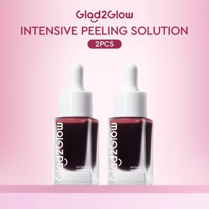 Glad2glow Peeling Solution AHA BHA PHA INTENSIVE Face Brighten serum ...