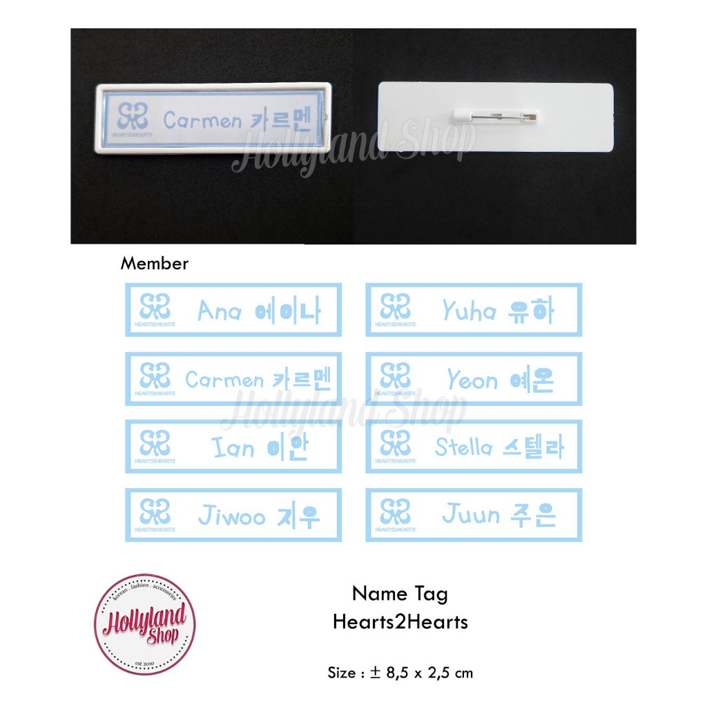 Name Tag Chest Nameplate Hearts2Hearts (2pcs) Unofficial | Shopee Malaysia