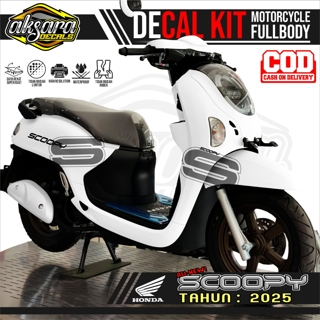 HONDA SCOOPY MOTORCYCLE DECAL 2025 NEW FULL BODY LIVERY ORY STICKER ...