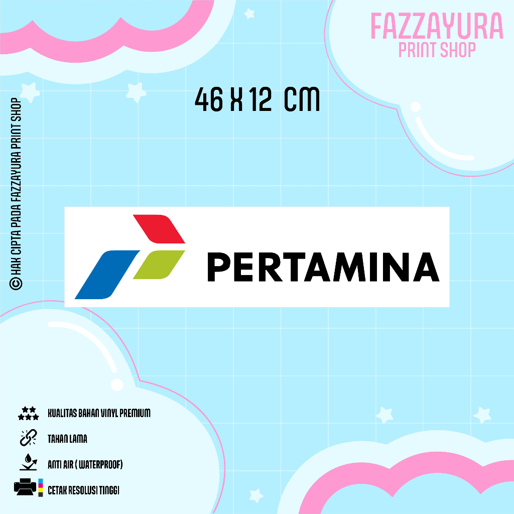 Pertamina LOGO STICKER 46 X 12 CM | Shopee Malaysia