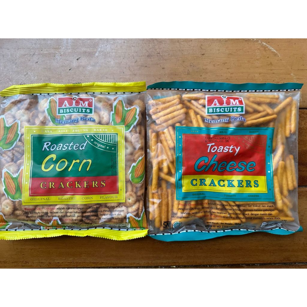 Aim Biscuit Roasted Corn Crackers Toasty Cheese Crackers 180 gr ...