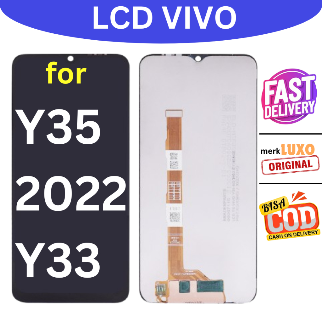 LCD VIVO Y35 2022 (4G) / Y33 TOUCHSCREEN FULLSET IMPORTED GUARANTEE ...