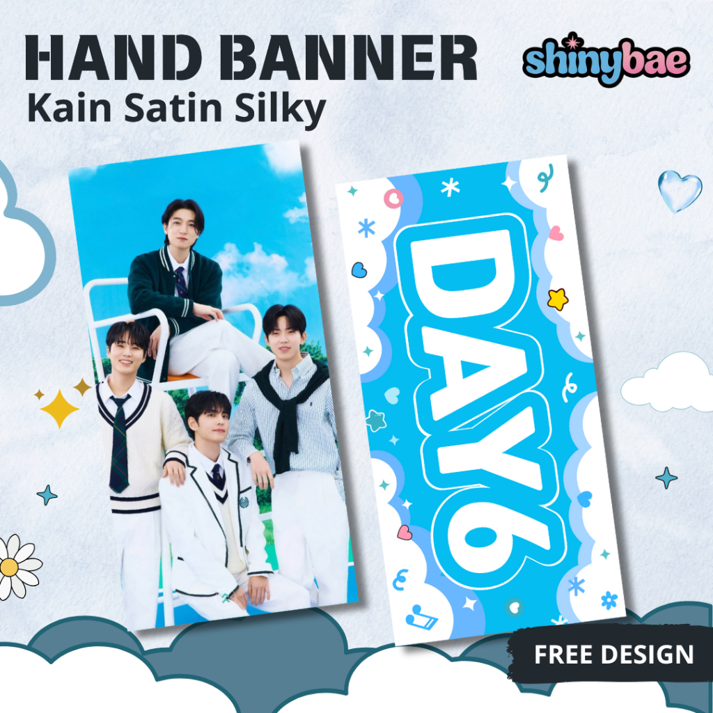 Hand Banner DAY6 Kpop Idol Premium Silky Slogan Satin Fabric Custom ...
