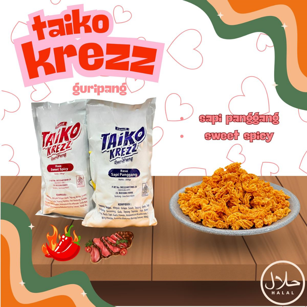 TAIKO Krezz GURIPANG Snacks Official Viral Snacks 500gr GURBANG TAIKO ...