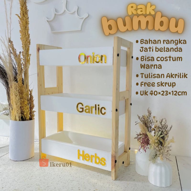 NEWEST aesthetic kitchen spice rack, onion rack, 3 tier rack | Shopee ...