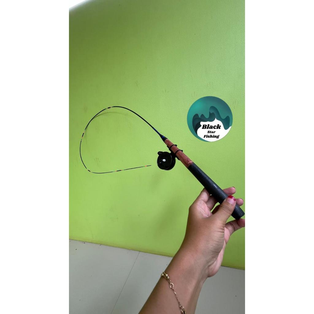 150cm flexible fishing rod set with 2 color handles, one set | Shopee ...