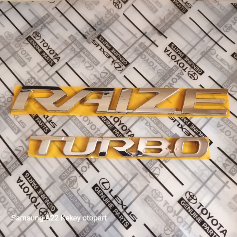 100% original toyota RAIZE TURBO logo emblem | Shopee Malaysia