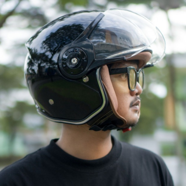 Cool Men's Helmet 2025 Rsix Esperanza List Chrome Half Face Pilot Hijab ...