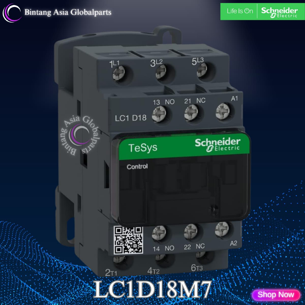 Original 3p 18a Schneider LC1D18M7 220v Contactor / 3 Phase 18 Ampere LC1D18 Contactor / 3 ...