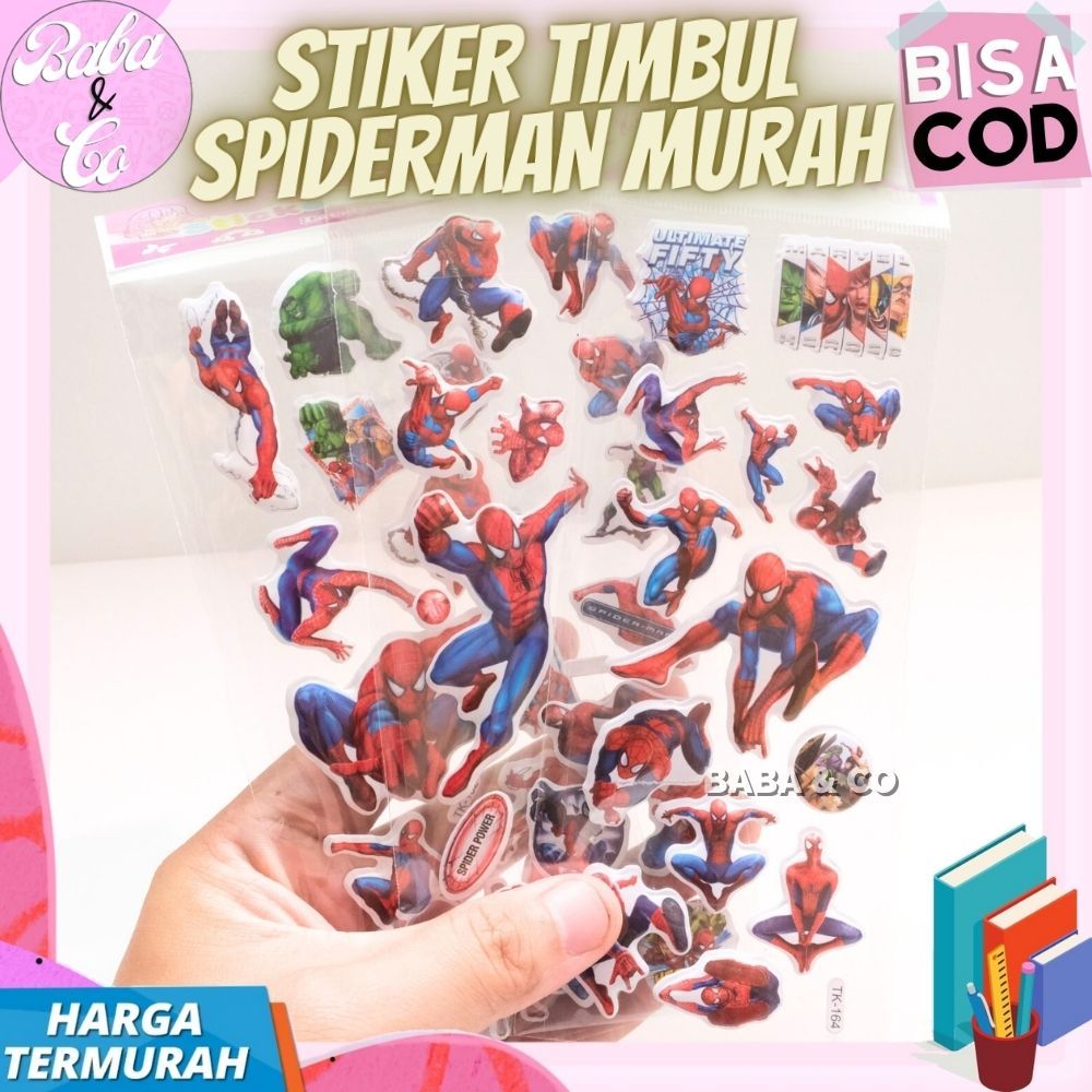 SPIDERMAN SUPERHERO embossed STICKERS UNIQUE CUTE 3D SPIDERMAN embossed ...