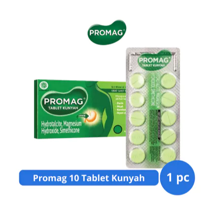 Promag Chewable Tablets 1 Strip (10 Tablets) MAGH Pain Medicine ...