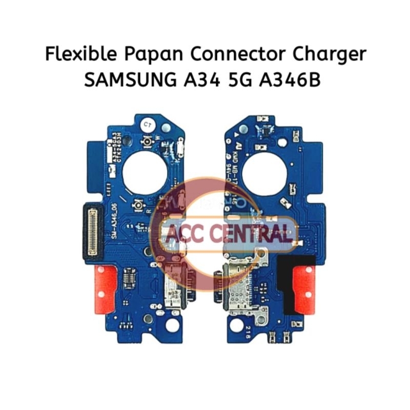 Original Samsung A34 5G A346B Charger Connector Pcb Board - Flexible Con Cas Connector | Shopee ...