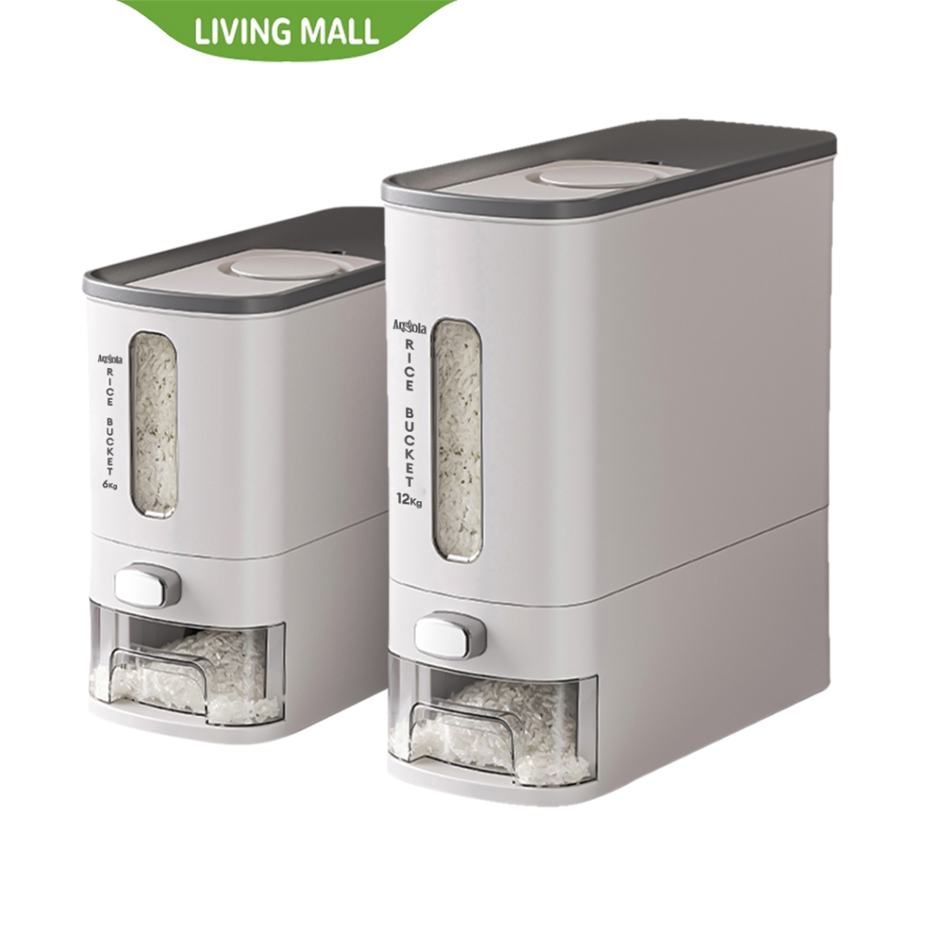 LIVING MALL Automatic Rice Dispenser Capacity 6 - 12KG E13-E14 Food ...
