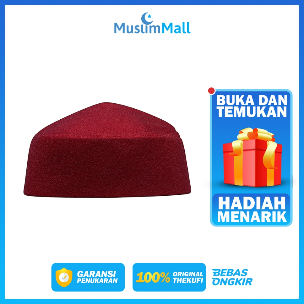 Fez Style Peci Made of Quality Faux Felt in Maroon - The Kufi | Shopee ...