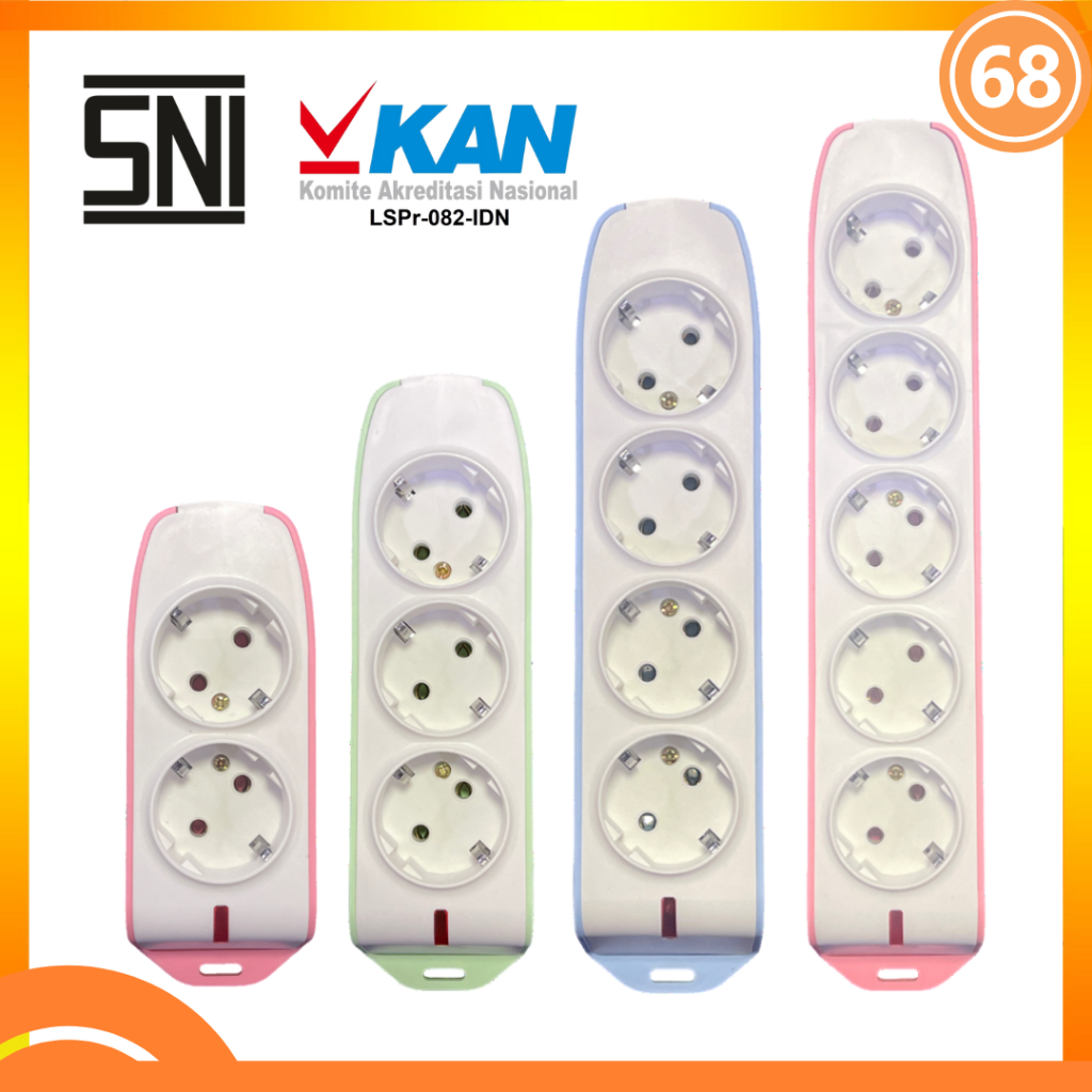 Grounded Socket 2/3/4/5 Holes Without Cable Cable Socket SNI Socket 2 ...