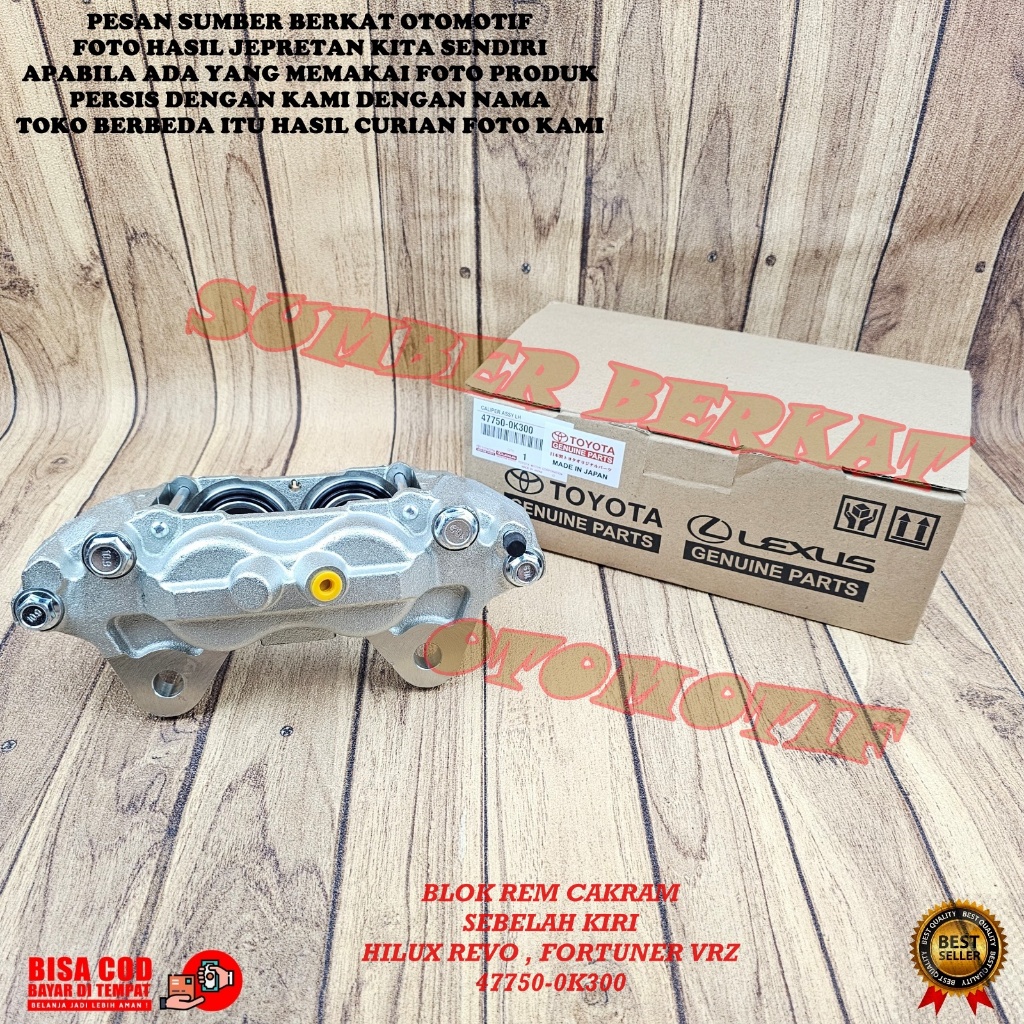 LEFT DISC BRAKE BLOCK CALIPER LH TOYOTA HILUX REVO FORTUNER VRZ 47750 ...