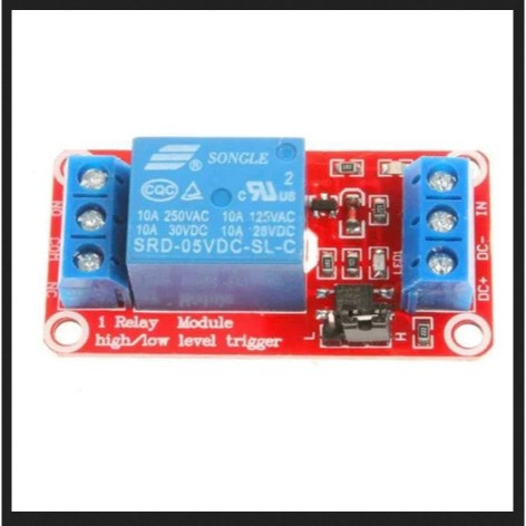 Relay Module 1 Channel 5V Support High / Low Level Trigger RED Relay ...