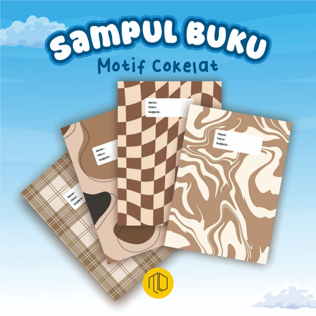 Brown Color Motif Character Book Cover Filled with 10 Pcs - Custom ...