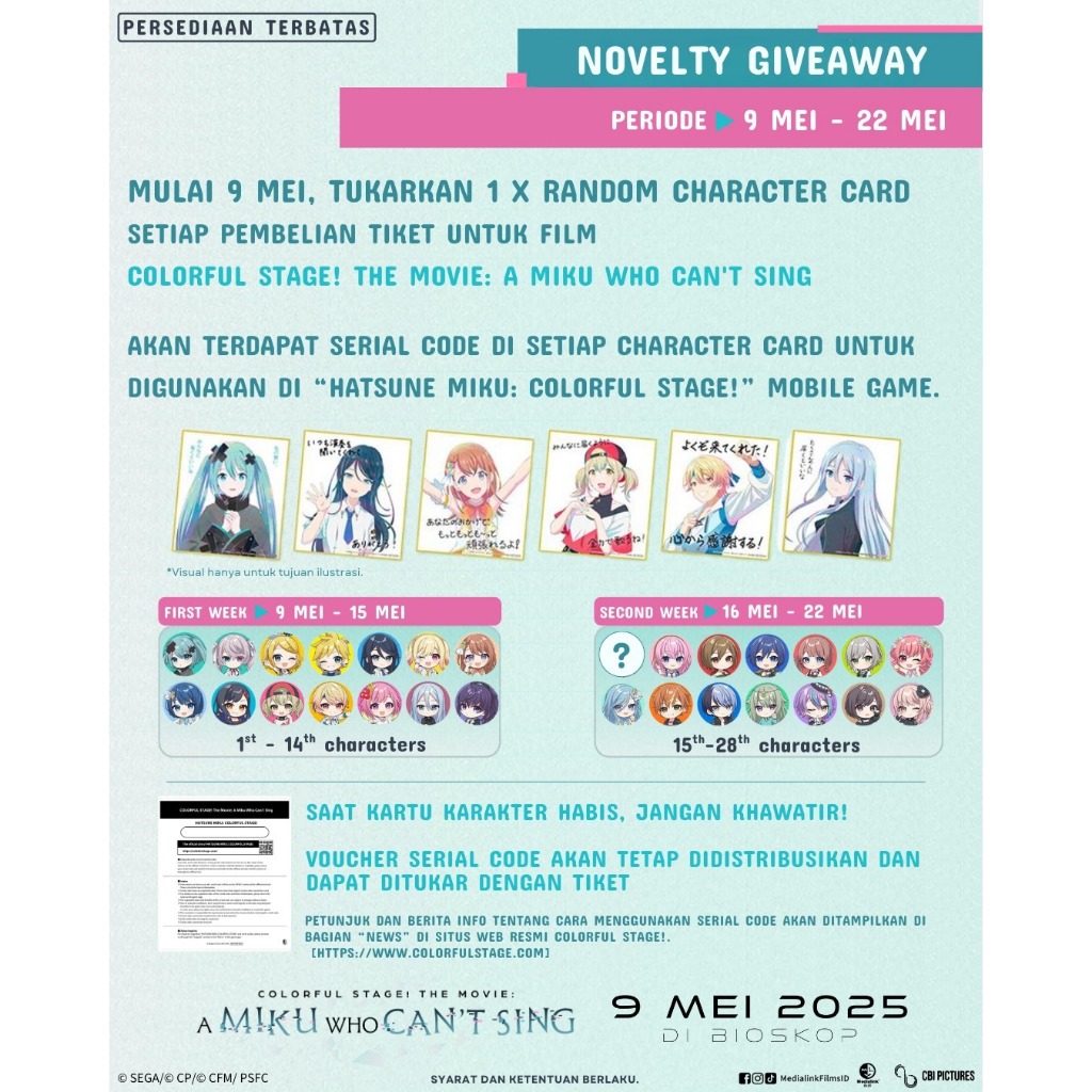 COLORFUL STAGE! THE MOVIE: A MIKU WHO CAN'T SING CHARACTER CARD MIKU ...