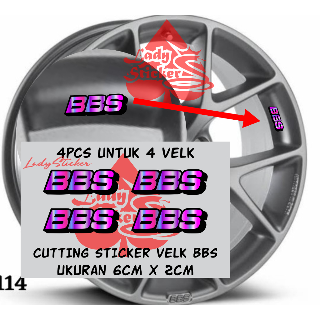 Sticker velk bbs cutting sticker velk bbs sticker volk bbs | Shopee ...