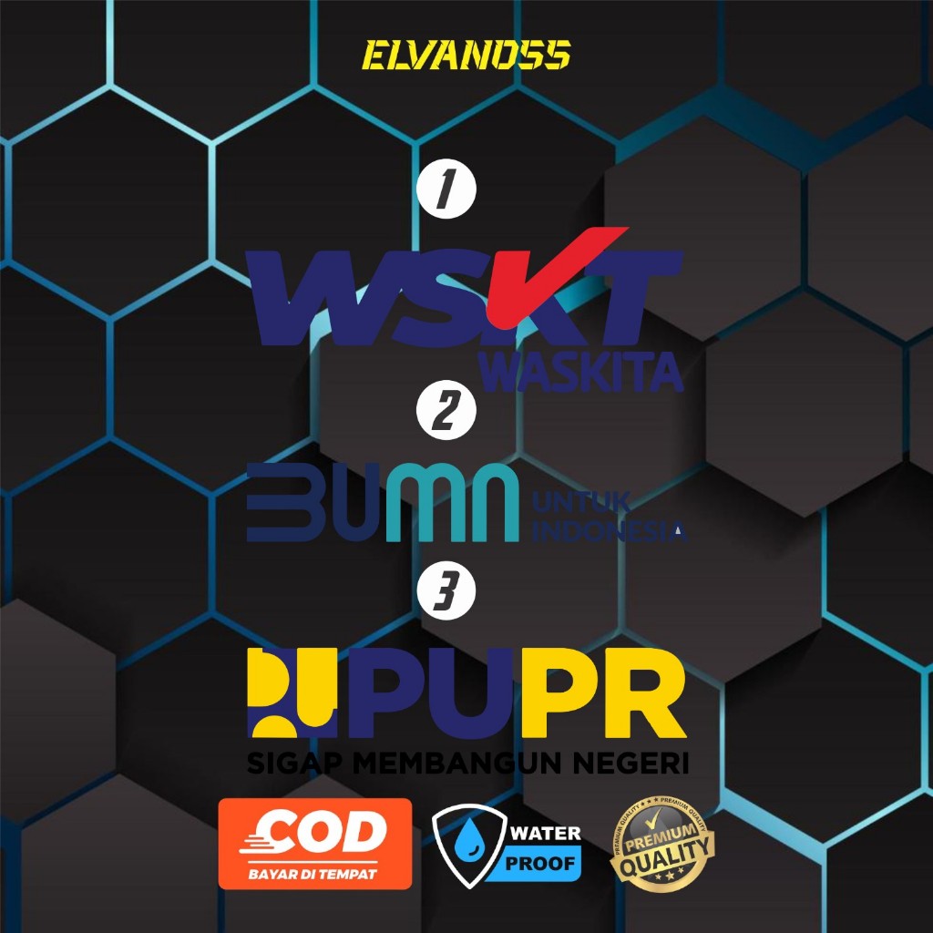 CUSTOM STICKER CAR AND MOTORCYCLE GLASS BUMN LOGO STICKER WASKITA PUPR ...