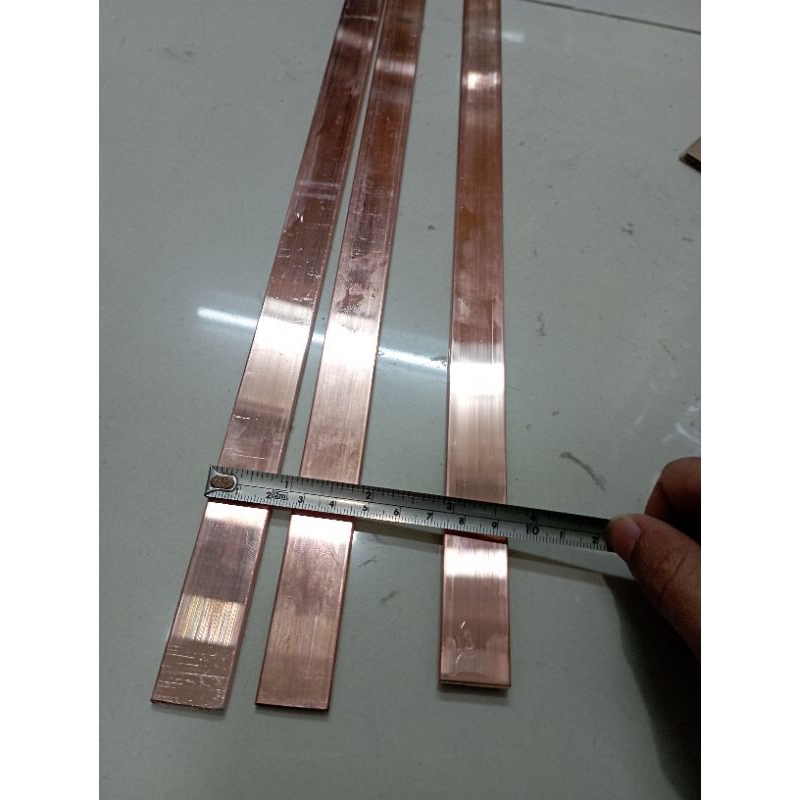 Busbar Copper Strip Plate 5mm x 20mm x 250mm Thick Copper | Shopee Malaysia