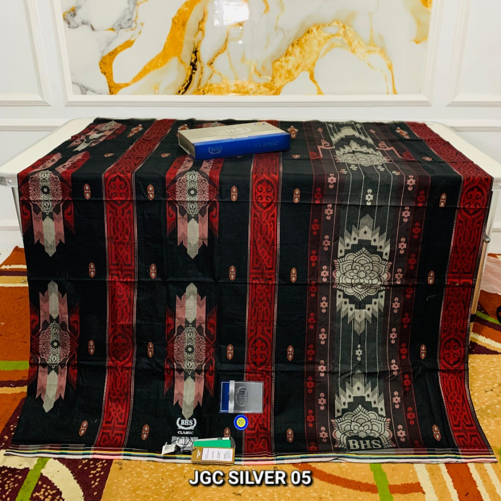 BHS CLASSIC SILVER JACQUAR SARUNG FULL SONGKET JGC MOTIF (LATEST ...