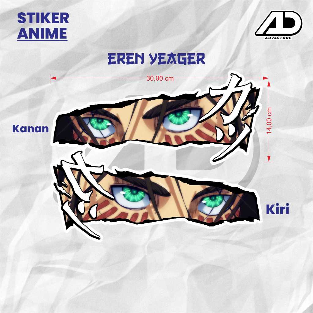 Eren Yeager Anime Stickers 1Set Right Left | Shopee Malaysia