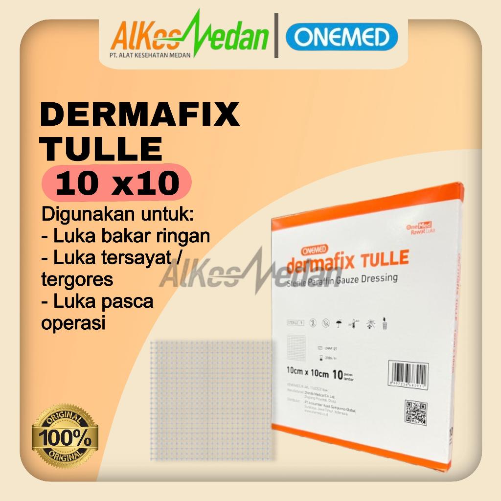DERMAFIX TULLE 10 X 10 CM PARAFFIN GAUZE DRESSING ONEMED BOS CONTENTS ...