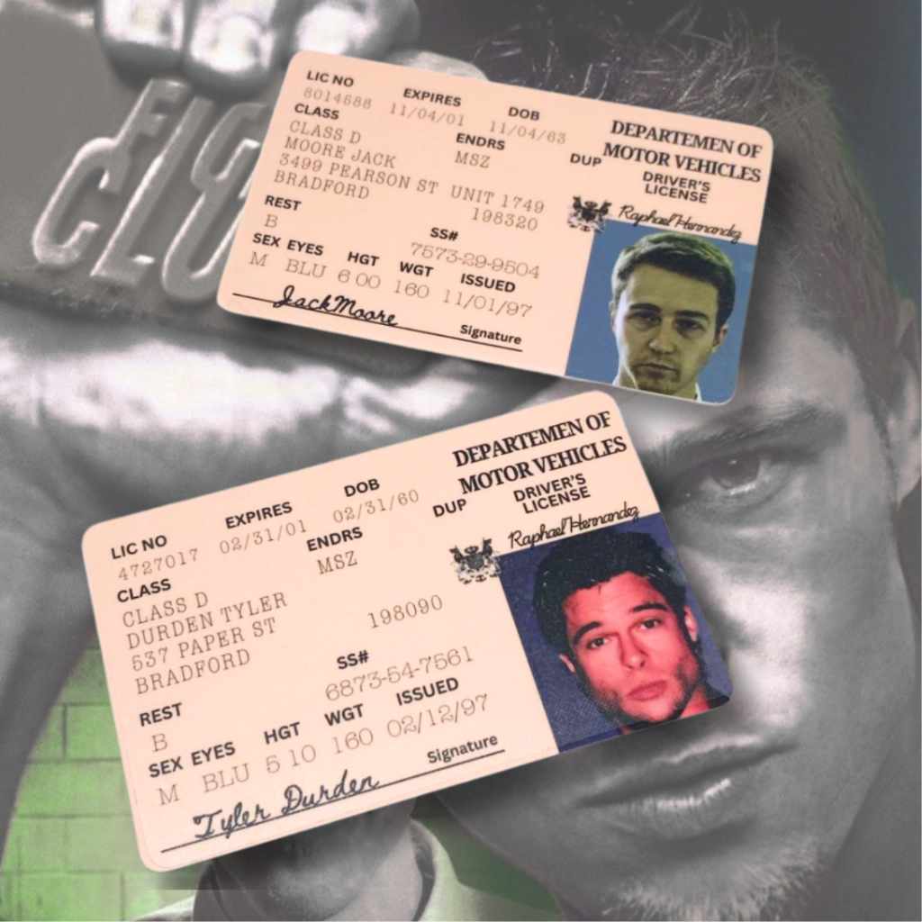 Fight Club - Tyler Durden Jack Moore Driver's License Replica | Shopee ...