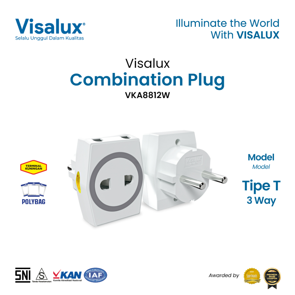 Visalux T Type Combination Plug (3 Way) / Multipurpose Plug - Multi ...