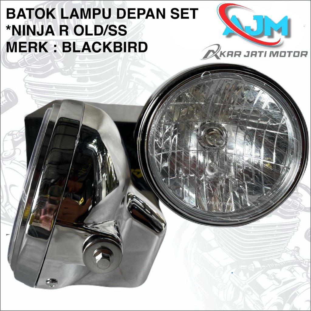 NINJA SS HEADLIGHT BATOK SET NINJA R OLD FULLSET CHROME COPY HEADLAMP ...