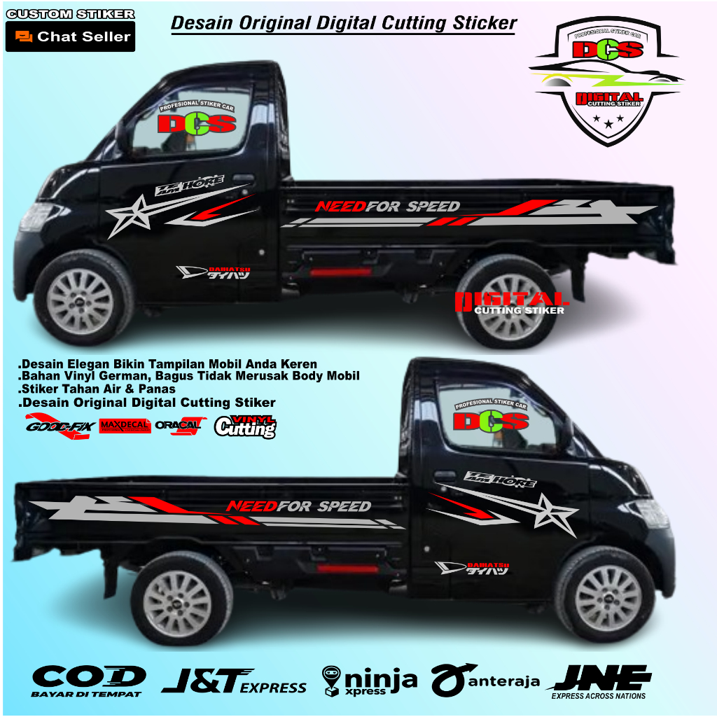 GRANDMAX PICK UP CAR CUTTING STICKER CAN CHANGE NAME AND COLOR | Shopee ...