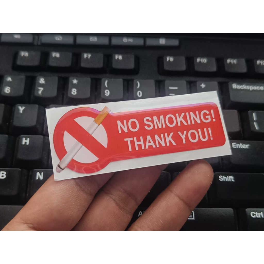No Smoking Di Larang Smoking Emblem embossed flexible for home office ...