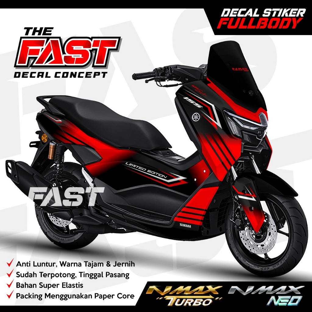 Nmax Turbo Neo Full Body Decal Sticker, Latest Simple Cool Limited ...