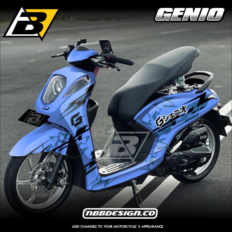 Honda Genio 2019 - 2024 Full body Sticker Decal, Free to Custom Name ...
