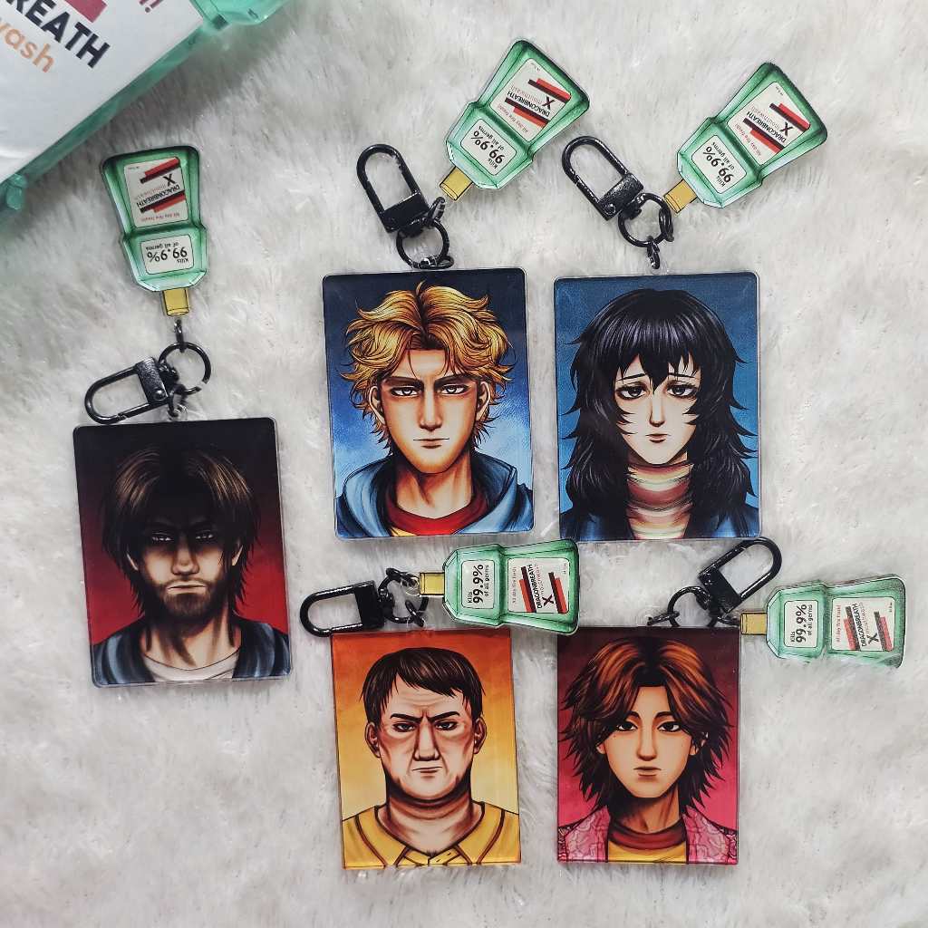 Mouthwashing Game Pass Photo Keychain 7cm + Mouthwash Charm 3cm (Curly ...