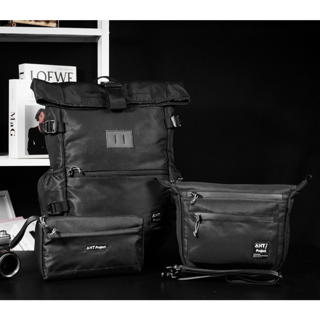 ANT Project - Bundling Series 3 items Waterproof Black- Backpack ...