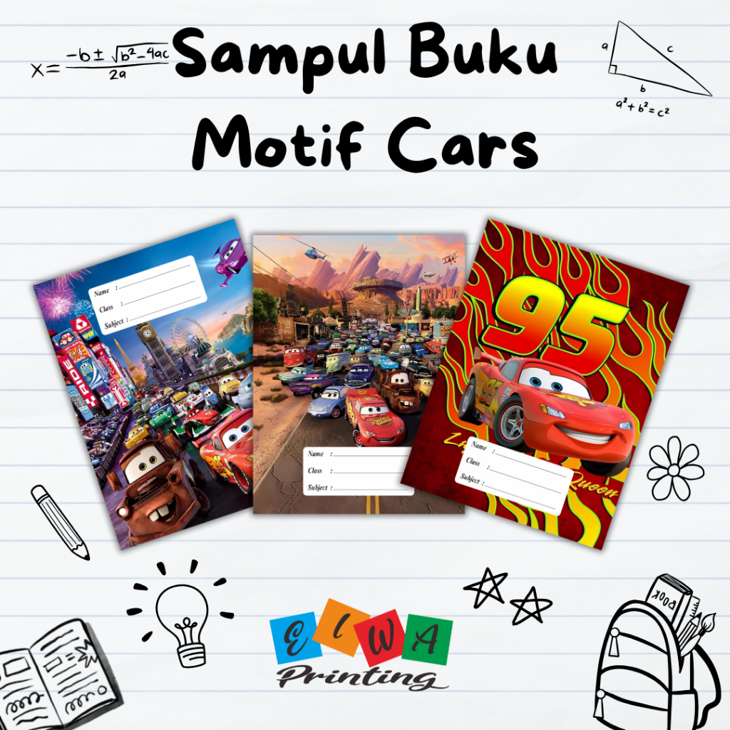 (CONTAINS 8 SHEETS) SIDU CAMPUS BIGBOSS NOTEBOOK COVER / COOL CARS ...