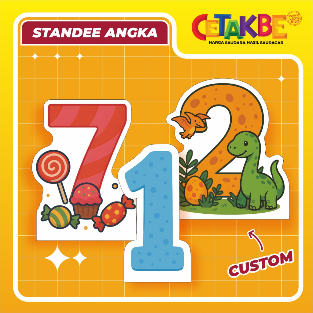 BIRTHDAY DECORATIONS / NUMBER STANDEE / NUMBER BIRTHDAY STANDE ...