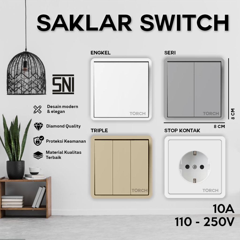 INBOW IB Engkel Triple Series Light Switch Socket Modern Minimalist ...