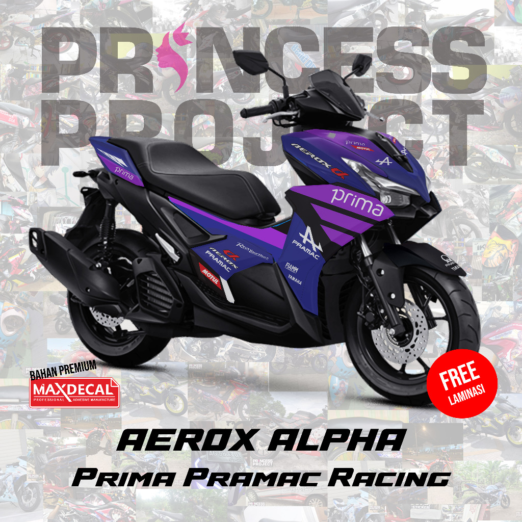 Aerox Alpha Prima Pramac Racing Moto GP 2025 Full Body Decal Sticker ...