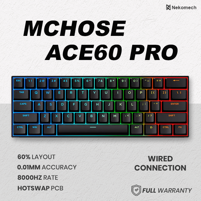 MCHOSE Ace 60 Pro Hall Effect Rapid Trigger Magnetic Switch Gaming ...