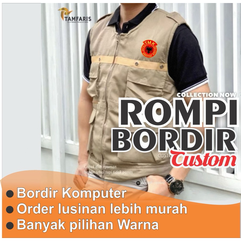 Custom Embroidered Vests - Single & Wholesale Work Uniforms | Shopee ...