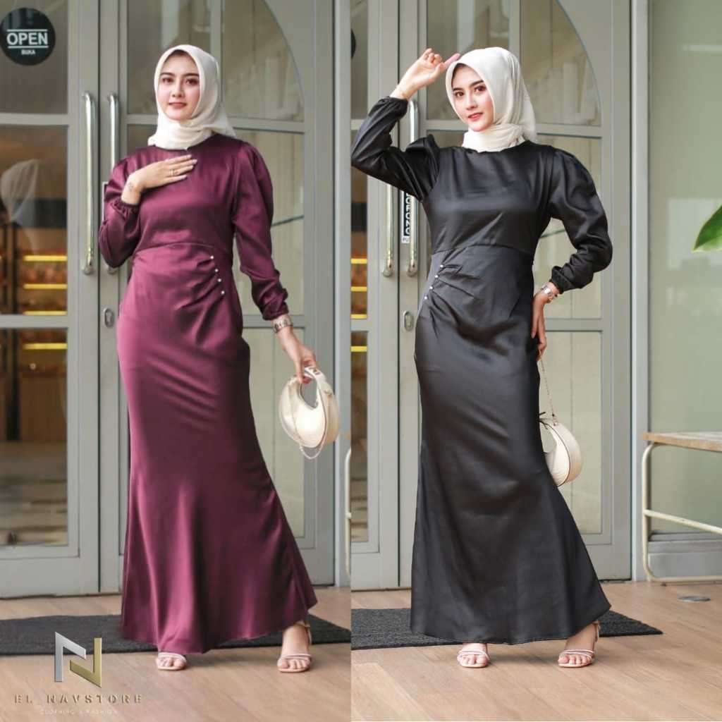 Elora Premium Silk Satin Dress Women's Fashion Clothes for Graduation ...