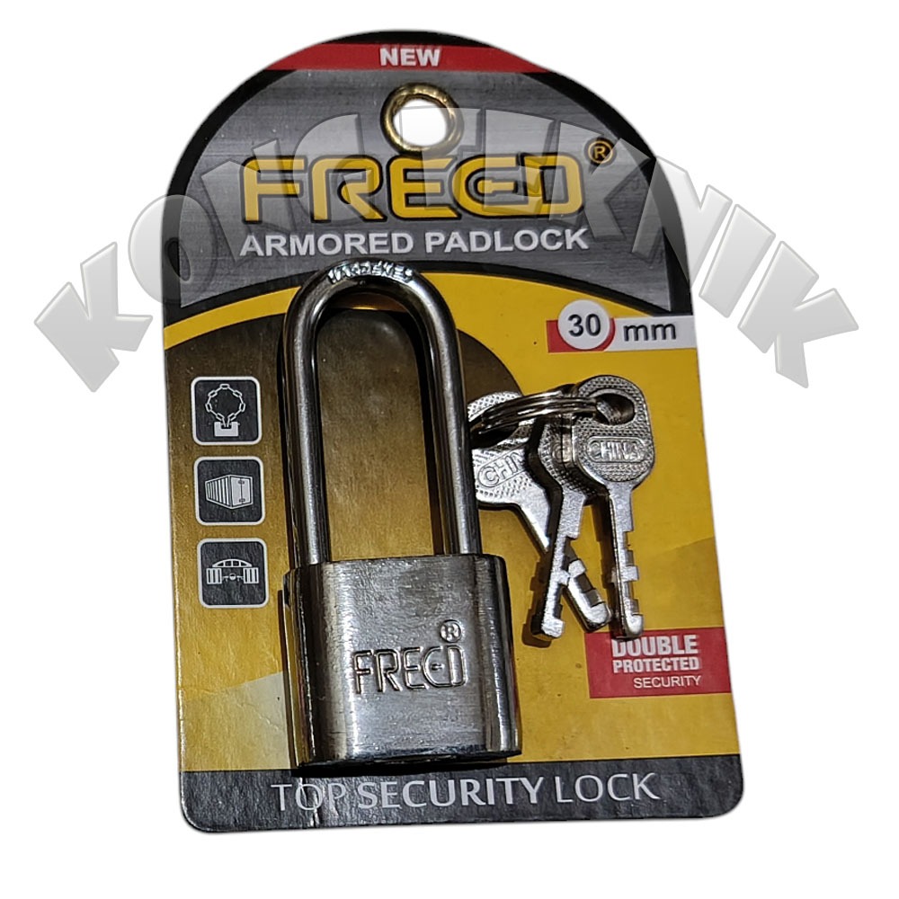 30mm Long Neck Silver Nekel Freed Padlock - House Fence Lock Padlock ...